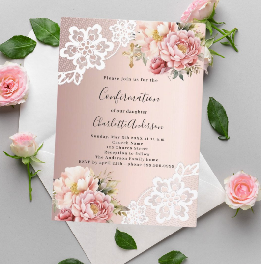 Custom Confirmation invitations by Thunes Designs